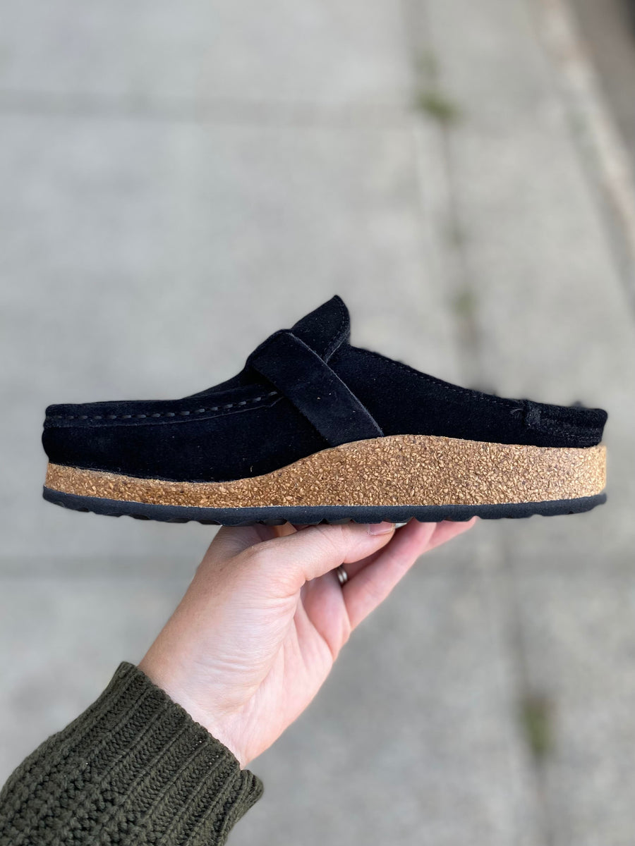 Birkenstock - Buckley Shearling - Black *Narrow* – Walk Rite Shoes