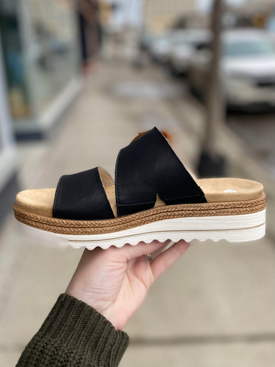 Remonte - Jocelyn Slide - Black – Walk Rite Shoes