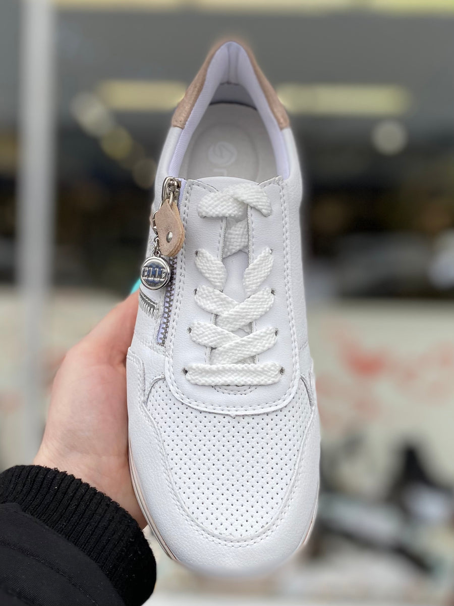Remonte - Narcissa - White with Rose Gold – Walk Rite Shoes